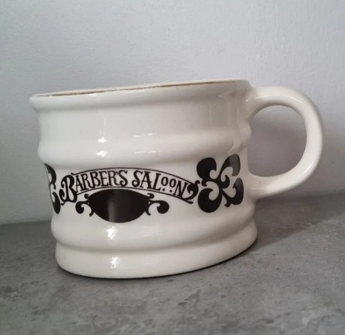 Vintage 1976 Ceramic Barbers Saloon Shaving Mug Cup Hairdressing Gift ...