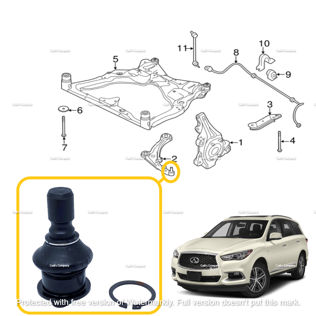 54500-JN00A Ball Joint For 2012 Nissan Murano Front Lower Control Arm ...