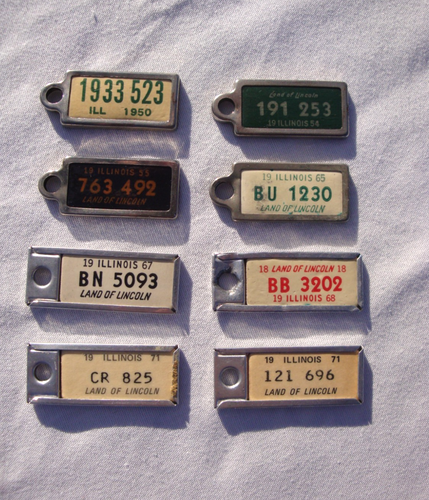 Vintage DAV Disabled Veterans Mini License Plate Key Fobs Illinois Lot ...