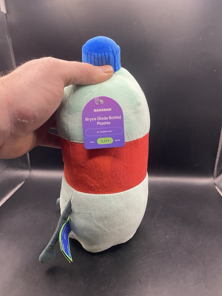 Makeship Bryce Soda Bottle Plushie By Cheesy HFJ ONE Youtube Animation ...