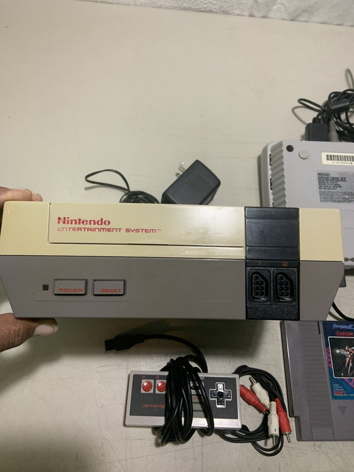 Nintendo NES Gray Video Game Console Super Nintendo With Two Games | eBay