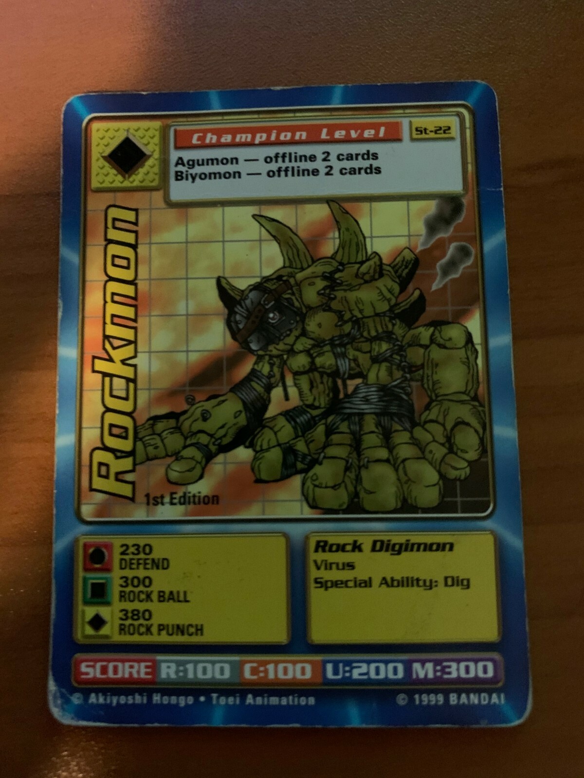 1x Rockmon / Digimon TCG / First edition / St-22 / HP / FREE SHIPPING ...