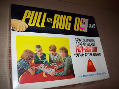 1968 Pull the Rug Out Game 1968 Schaper RARE COMPLETE great family fun ...