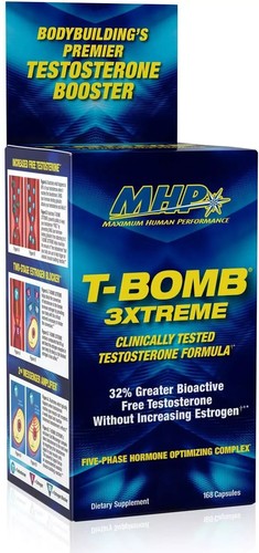 MHP T-Bomb 3Xtreme 5 Phase Extreme Testosterone Booster Sex Drive 168 ...
