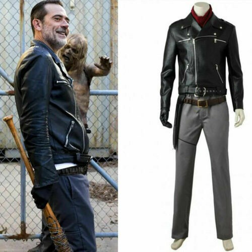 Season 8 Negan Men's Leather clothing Halloween Cosplay Costume Custom ...