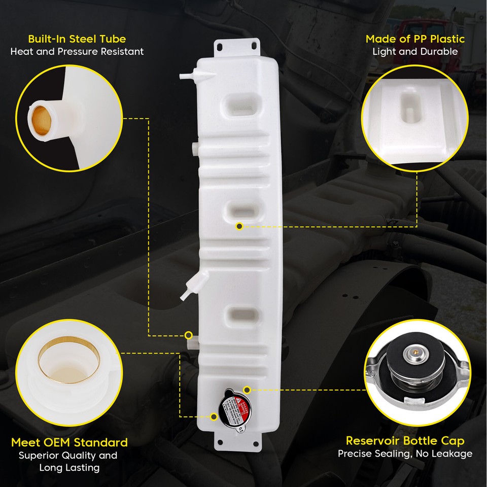 Radiator Coolant Overflow Tank Assembly For 80-99 Ford F600 F700 F800 ...