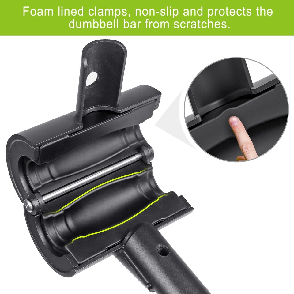 Adjustable Dumbbell to Barbell Converter - EZ Curling Bar Adapter ...