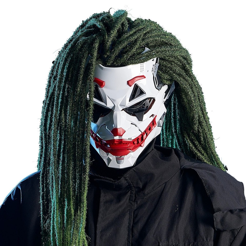 Joker Cyberpunk Full Face Mask Cosplay Resin Anime Helmet Halloween ...