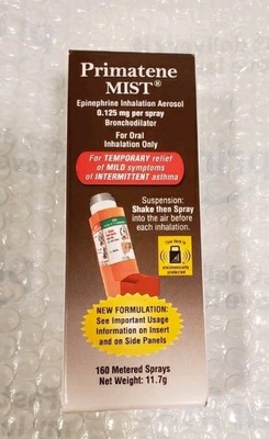 Primatene Mist Epinephrine Inhalation Aerosol 160 Sprays EXP 2026+ | eBay