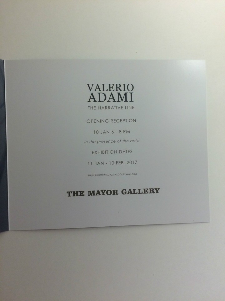 VALERIO ADAMI, private view invitation card, 2017 | eBay