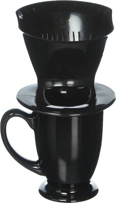 Melitta Pour-over Coffee Brewer Mug Cup Ready Set Joe Black 55437640756 ...