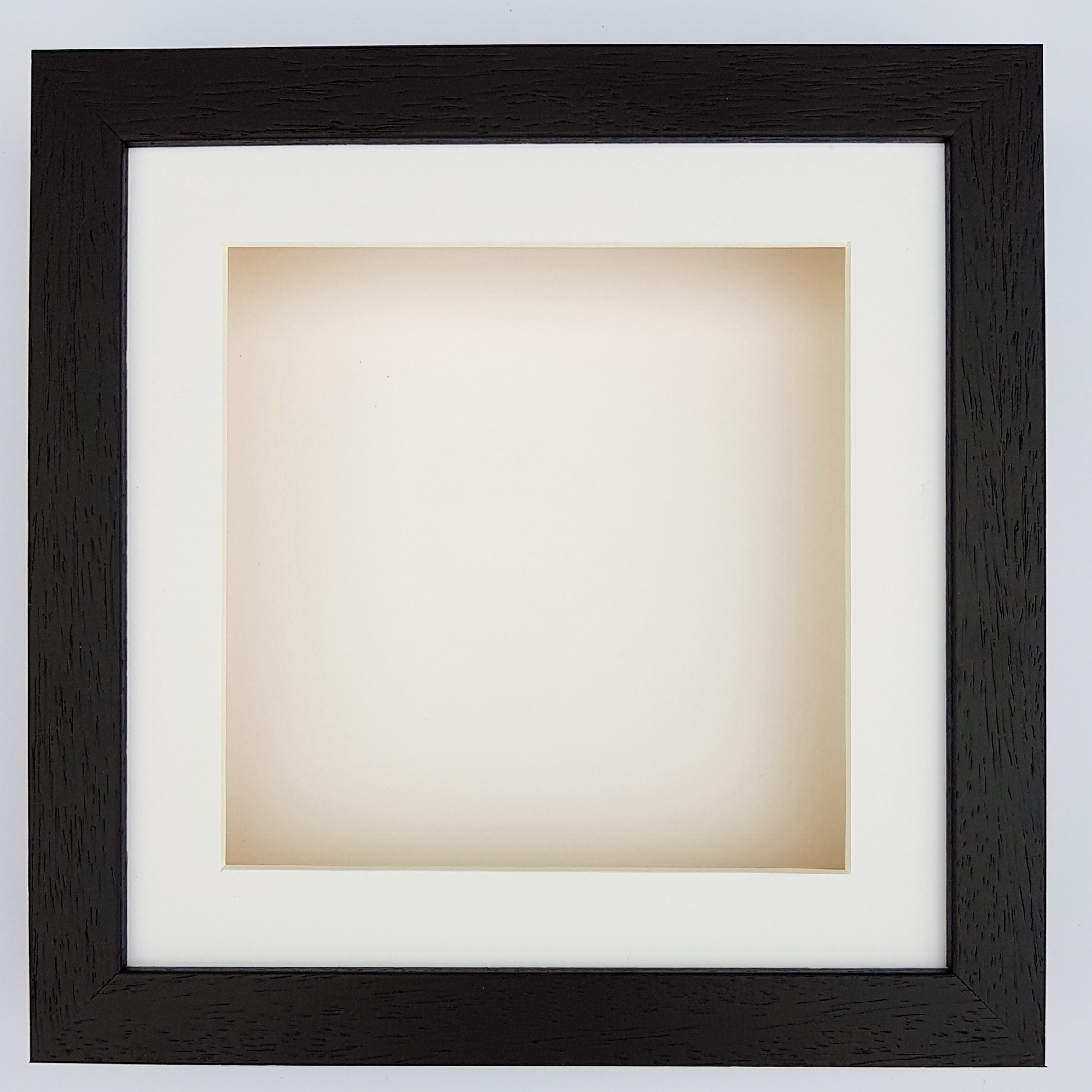 3D 5"x5"-20"x20" Flat Black Wood Picture Deep Box Frame for Medal Cast ...