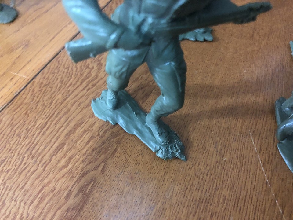 VINTAGE 1960s LOT OF 10 GREEN 6” ARMY MEN SOLDIER FIGURES MPC TIM-MEE ...