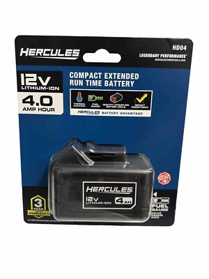 HERCULES 12V 4 Ah Lithium-Ion Compact Lightweight Battery | eBay