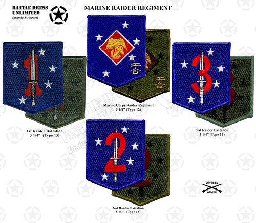 Raider Regiment, 1st 2nd 3rd Raider Battalion Patch (MCCU Subdued ) | eBay