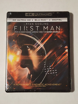 SEALED FIRST MAN 4K ULTRA HD BLU-RAY RYAN GOSLING 2018 UNIVERSAL ...