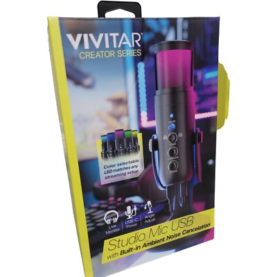 NEW Vivitar Studio USB LED Mic Recording USB Microphone | eBay