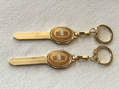 Pair Ford Uncut Keychains, Blank Key Ring St Elizabeth Hospital | eBay