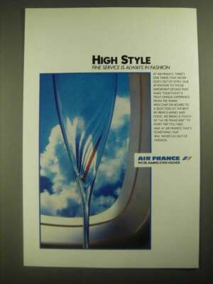 1987 Air France Ad - High Style | eBay
