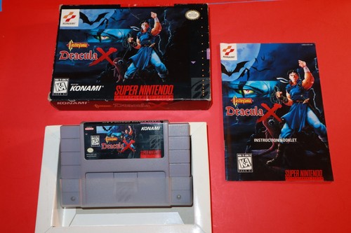 CASTLEVANIA: DRACULA X FOR SUPER NINTENDO SNES IN BOX W/ INSTRUCTIONS ...