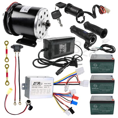 Full Set 36V 500W Brush Motor Controller Kit For EBike Gokart Quad ...