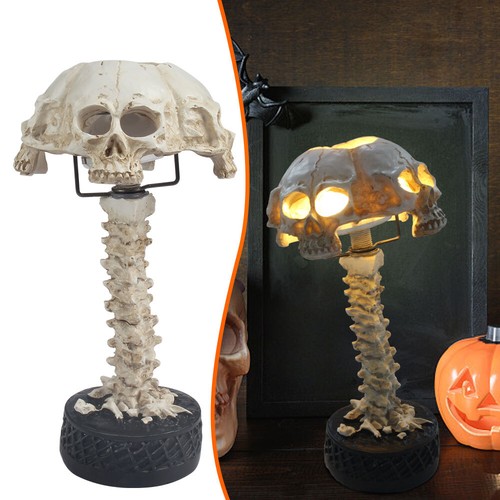 Skull Skeleton Lamps 3D LED Horror Halloween Desk Light Haunted House ...