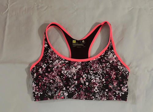 Xersion L Sports bra Womens black multi-colored pattern pre-owned | eBay