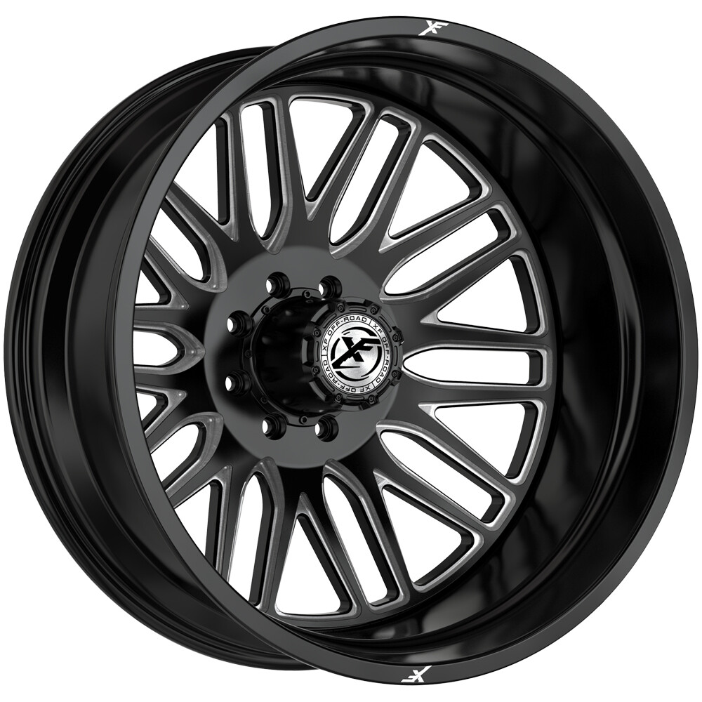 XF Off-Road XF-240 Dually Rear 20x8.25 8x200 Black/Milled Wheel Rim 20 ...