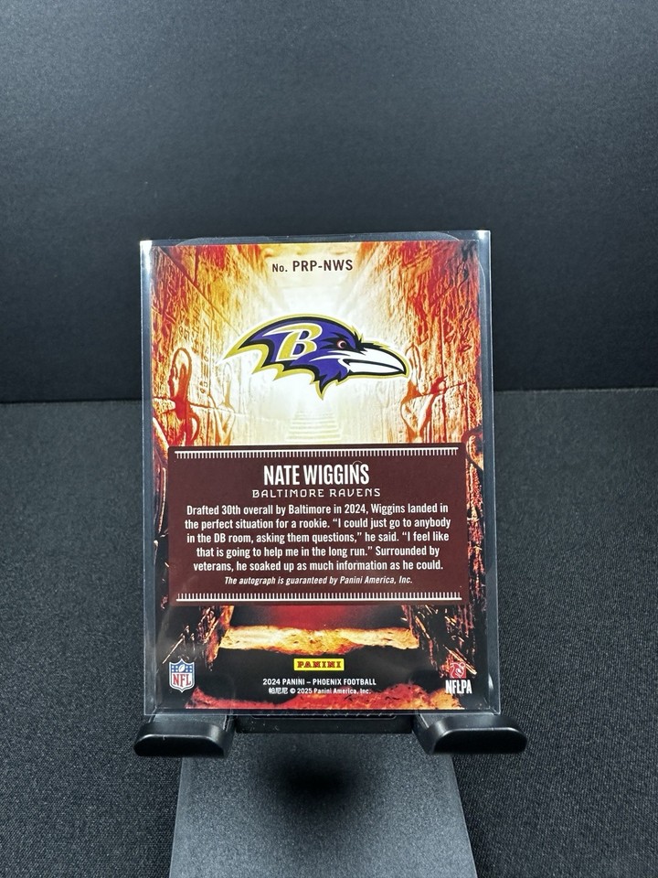 2024 Panini Phoenix Phoenician Penmanship Nate Wiggins Rookie RC Auto ...