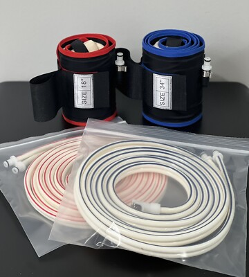 SETS OF NEW Zimmer TOURNIQUET (2) CUFFS and (2) HOSES RED and BLUE | eBay