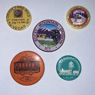 Vintage Lot National Train Convention TCA And Etc Pins Buttons Toy ...