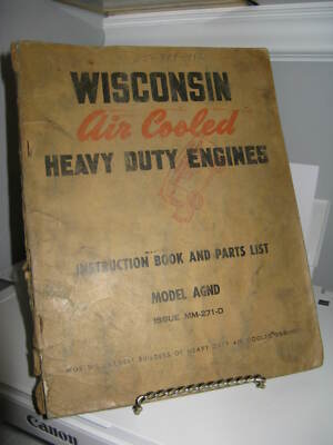 Wisconsin Engines Air Cooled Instruction Book Parts List AGND Poor | eBay