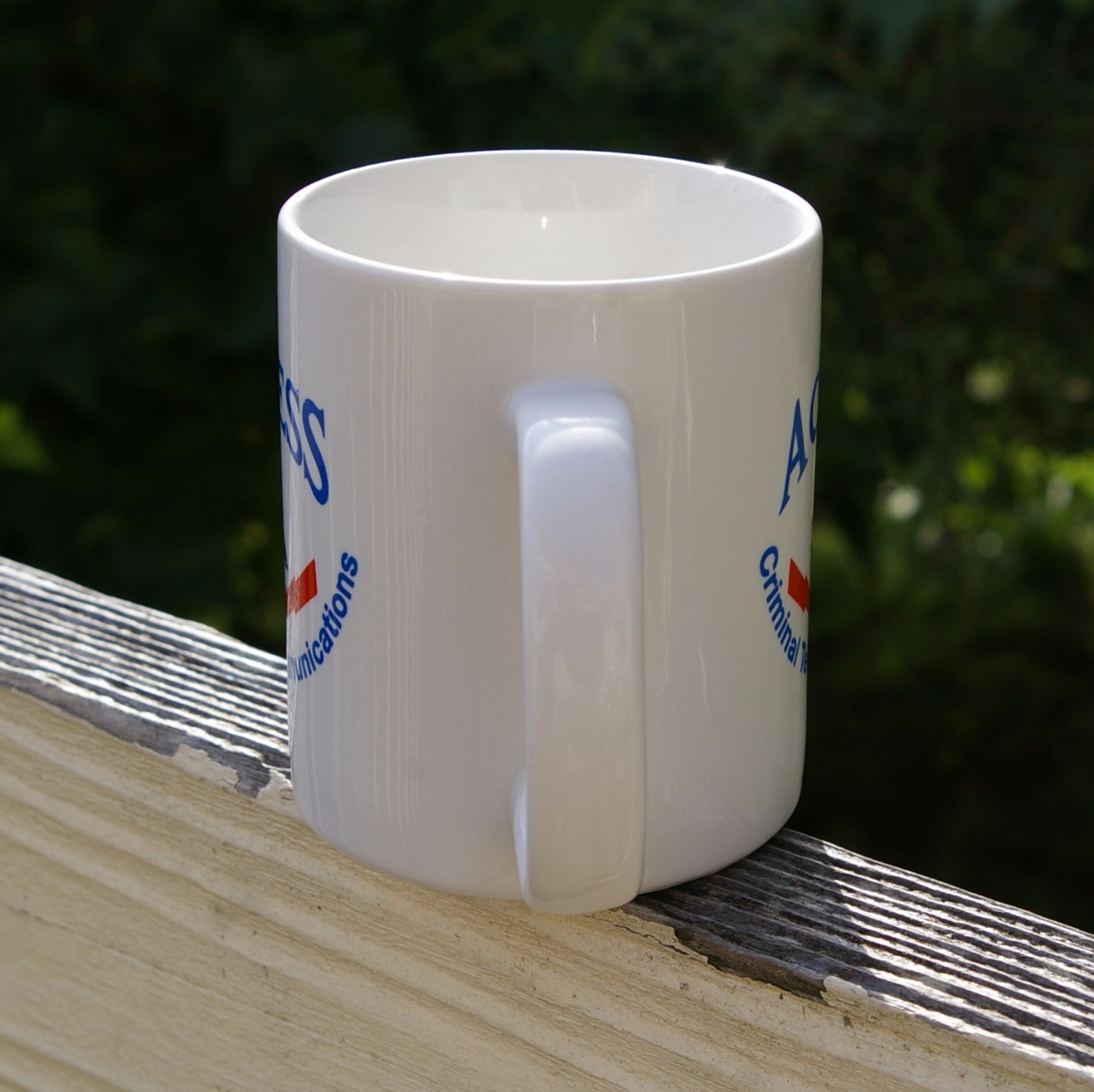 Retro Desktop Computer Logo Access Criminal Communications Coffee Mug ...