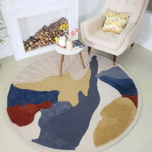 Round Rug, 8 ft Round Rug, Hand Tufted, 9x9, 10x10 Wool Round Carpet ...
