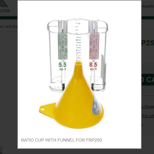 RATIO CUP WITH FUNNEL FOR FRP250 # 020003329 | eBay