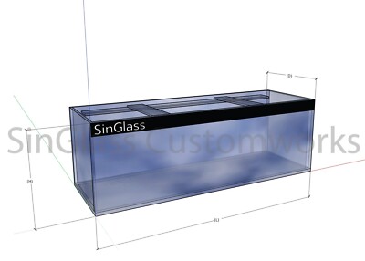 Custom Size - 1000x600x650mm LHW 350L Aquarium CSCB | eBay UK