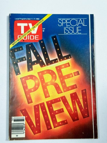 1982 TV Guide Fall Preview - Knight Rider; Cheers; St. Elsewhere ...