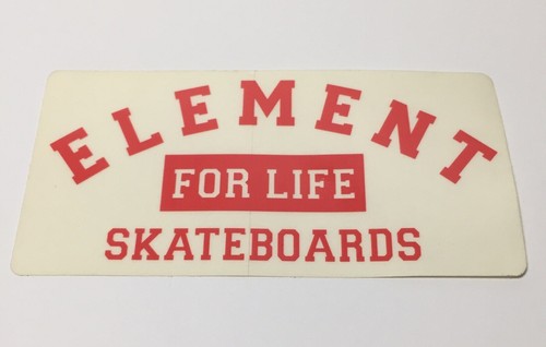 Element Skateboards For Life Sticker 6” x 3” Vintage 90s 00s | eBay