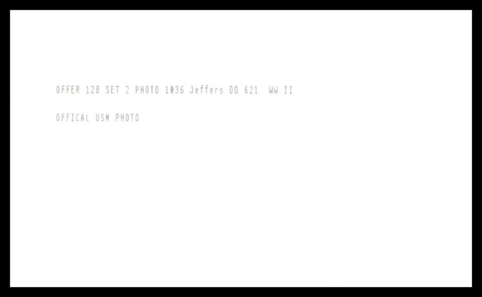 Photo USS Jeffers DD-621 WWII | eBay