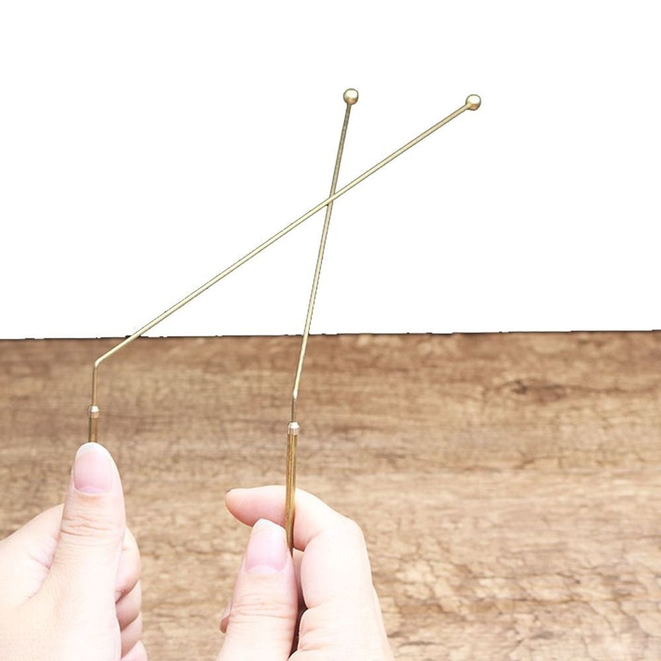 2Pcs Pure Copper Divination Rod Professional Dowsing Rods Energy ...