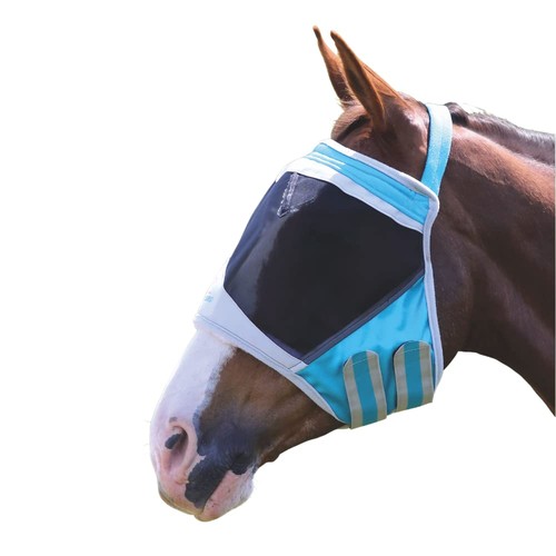 Shires (6661TEALFULL) FINE MESH EARLESS FLY MASK TEAL | eBay