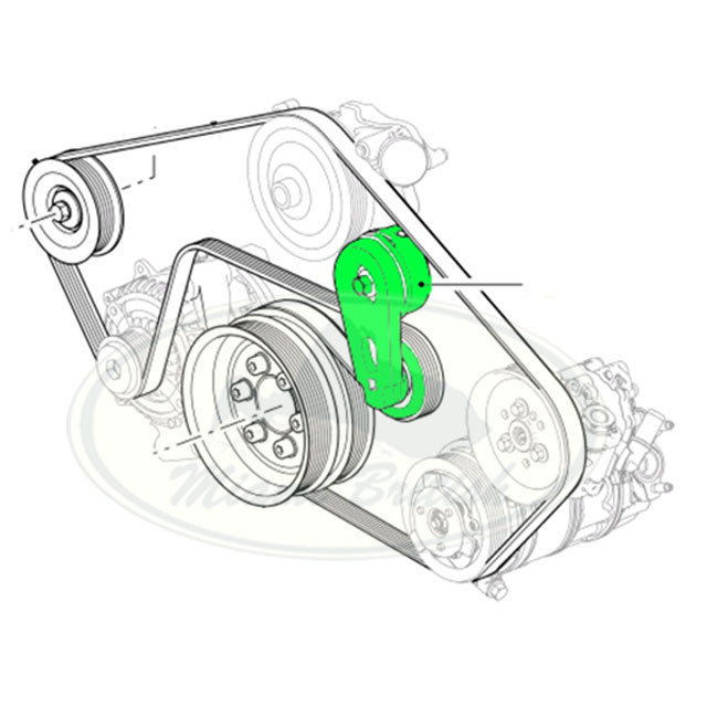 LAND ROVER PRIMARY BELT TENSIONER RANGE LR4 RR SPORT D5 VELAR LR071035 ...