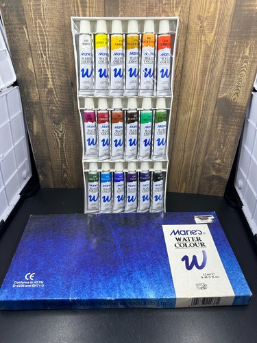 Marie's Water Colour Color Paint 18 Colors .4 oz Tubes Rose Gamboge ...