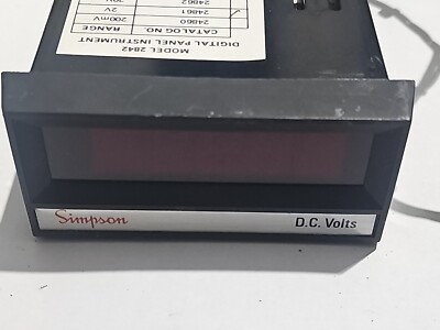 Simpson 2842 Digital Panel Instrument 24861 | eBay