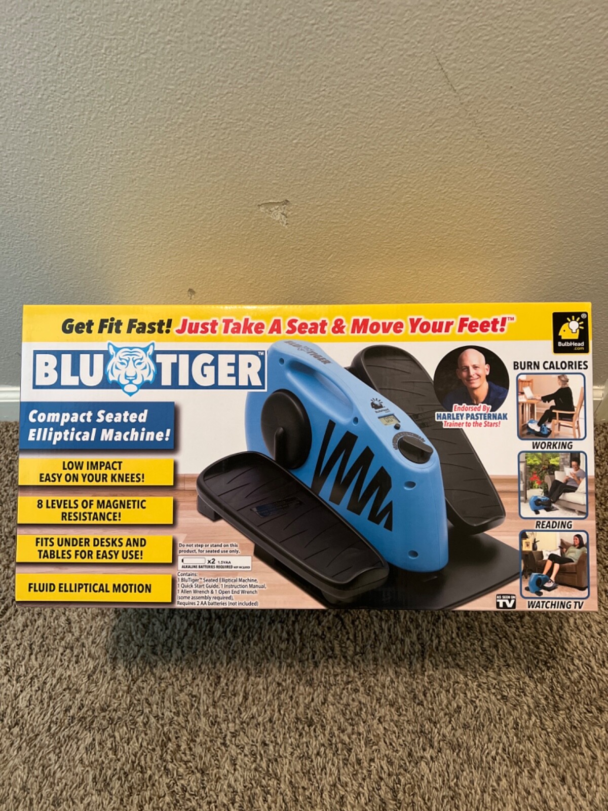 Blue Tiger Compact Seated Elliptical Machine As Seen On TV Brand New In ...