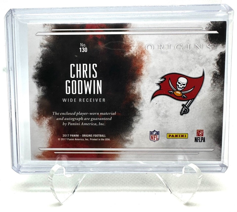 2017 Origins Chris Godwin GORGEOUS 5 Color RPA #130 Rookie Patch Auto ...