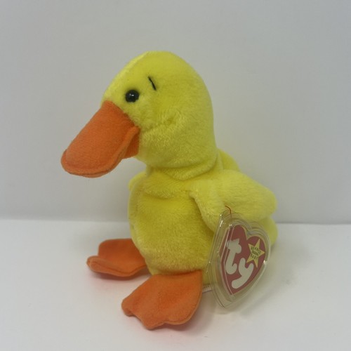 Ty Beanie Baby Quackers Yellow Duck 6" Plush Stuffed Animal 1994 ...