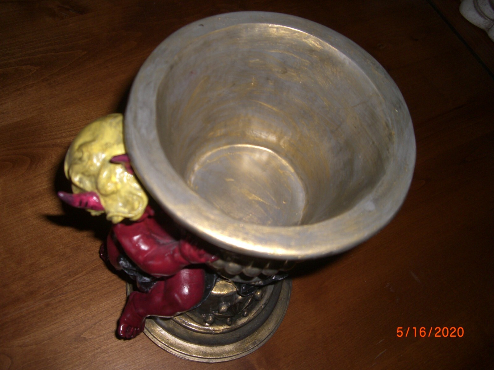 12" H Evil Angel Demon Cherub Planter Statue Halloween Horror Prop ...