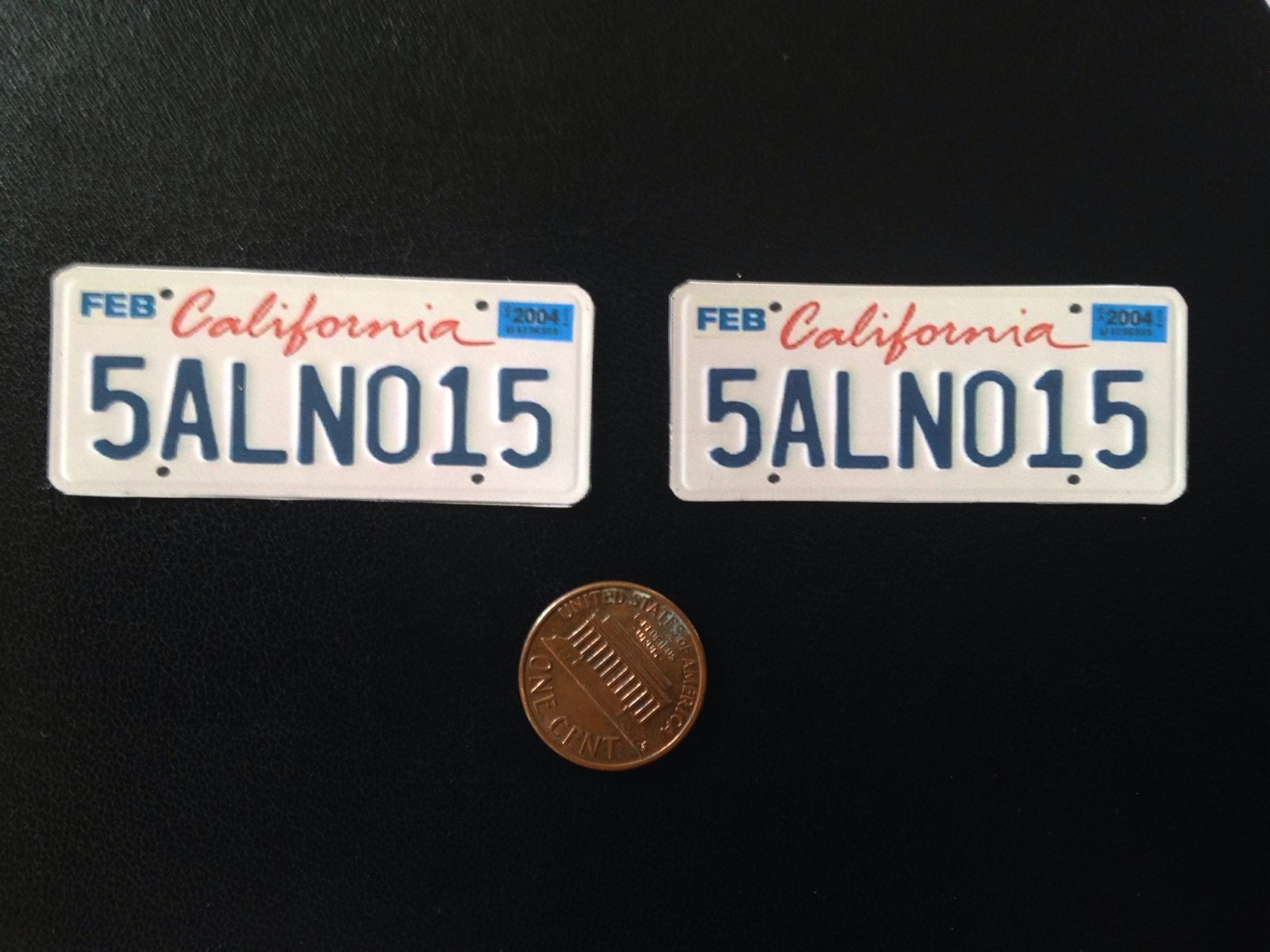 Vinyl 1/5 scale California license plate decals for your r/c car or ...