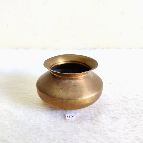 1930s Vintage Hand Hammered Brass Solid Cooking Pot / Degchi ...